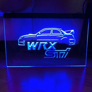 Other | Subaru Wrx Sti Led Neon Light Sign 8x12 | Poshmark